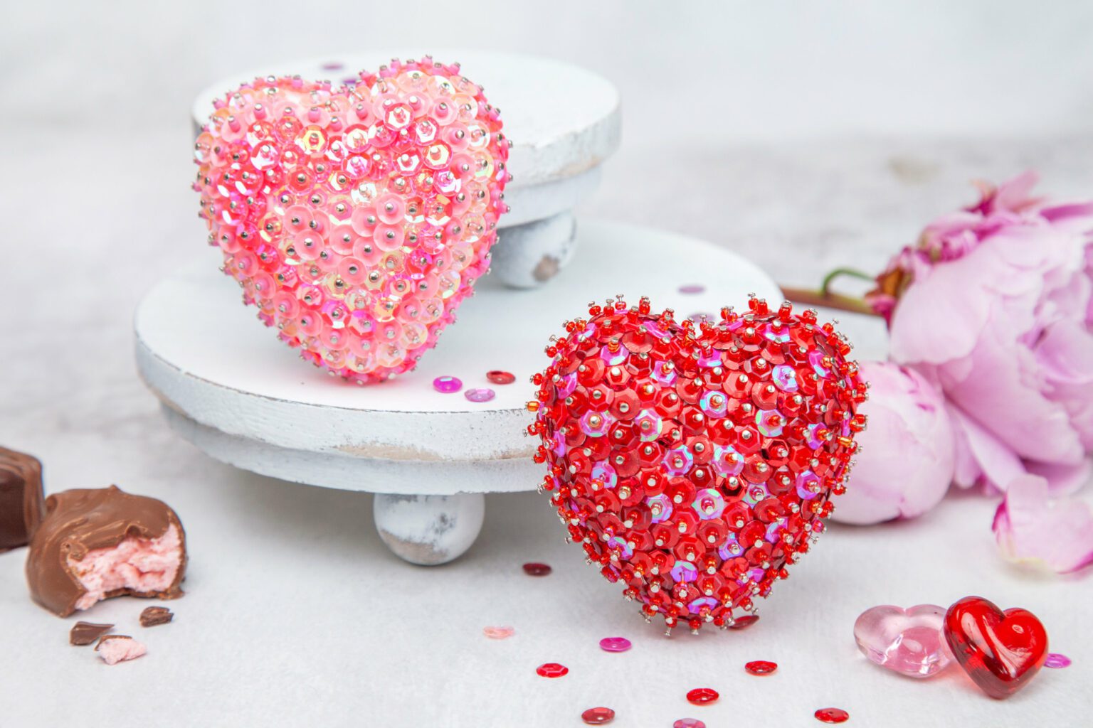 DIY Sequin Hearts Kit - Dragonfly Designs